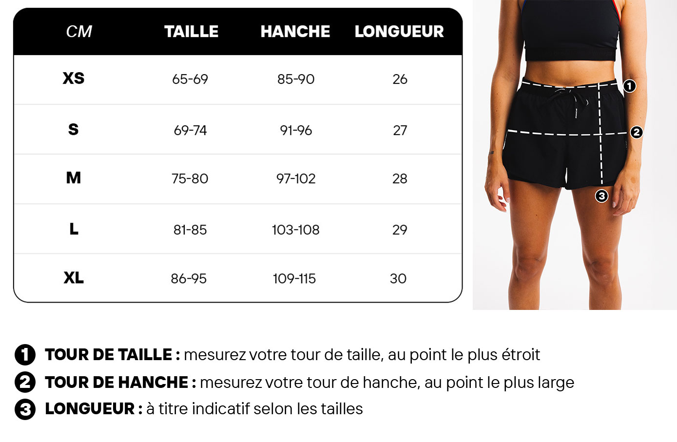 Guide des tailles | Coureur Du Dimanche